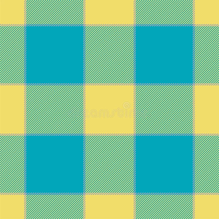 Plaid Seamless Pattern in Yellow. Check Fabric Texture Stock Vector ...