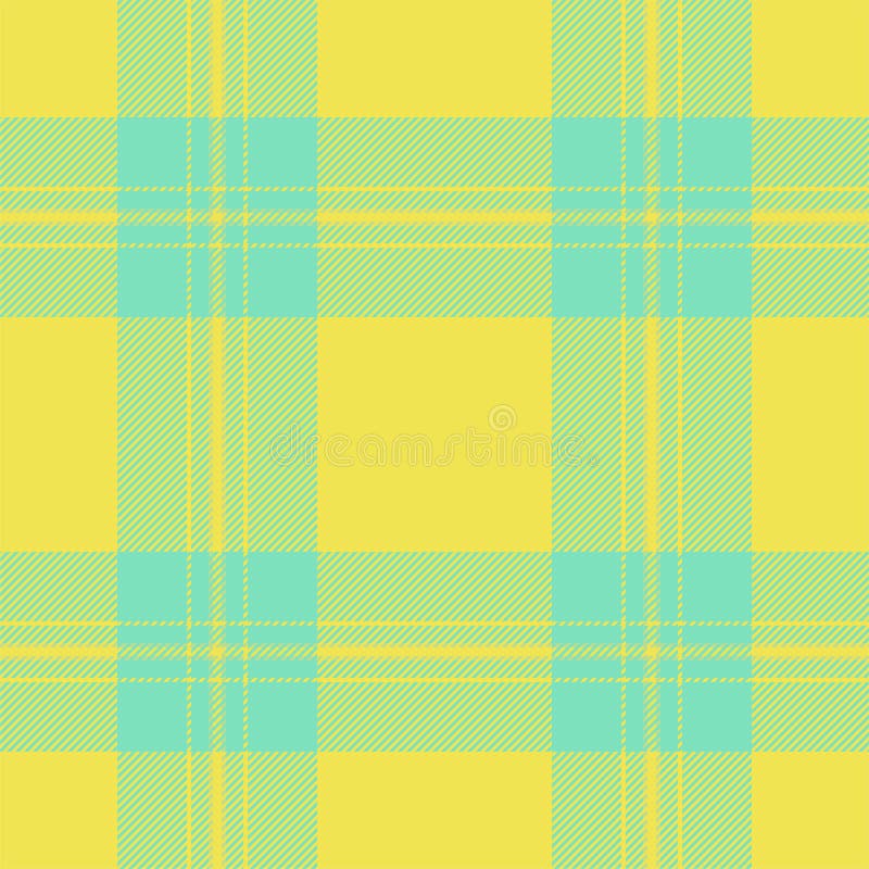 Plaid Seamless Pattern in Yellow. Check Fabric Texture Stock Vector ...