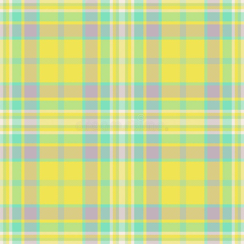 Plaid Seamless Pattern in Yellow. Check Fabric Texture Stock Vector ...