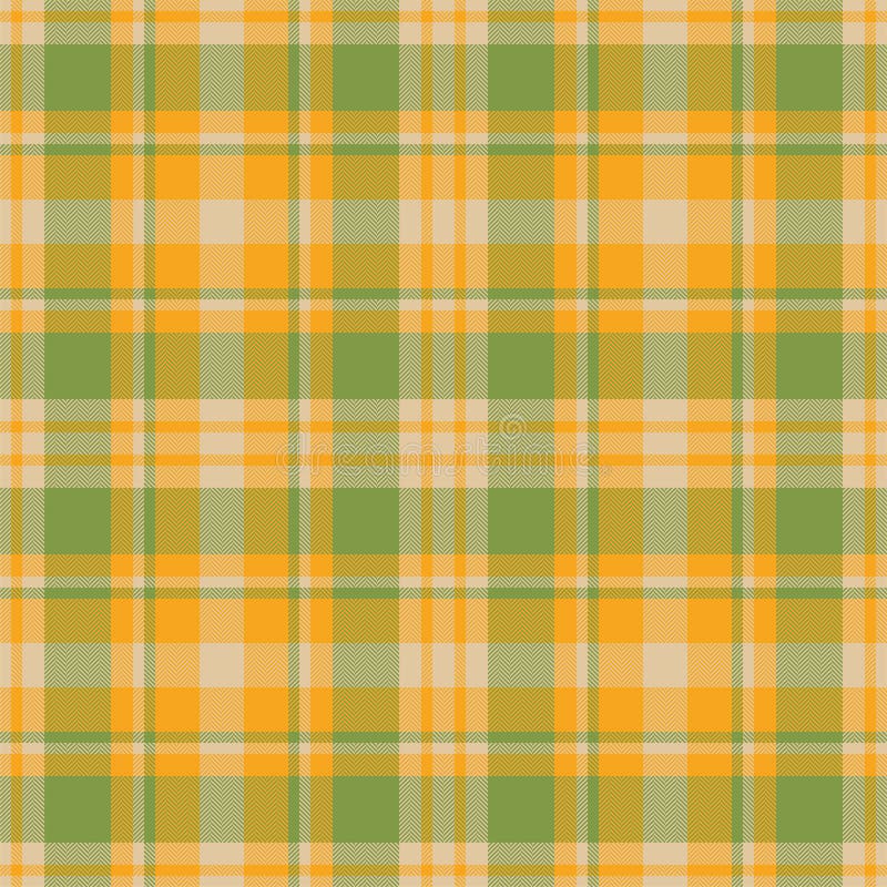 Plaid Seamless Pattern in Yellow. Check Fabric Texture Stock Vector ...