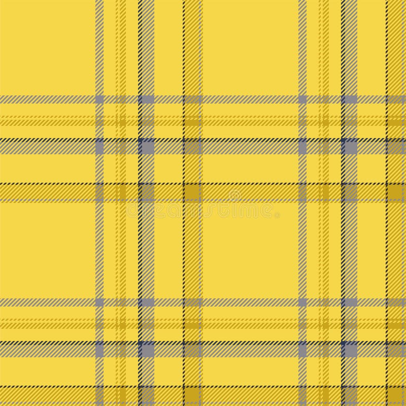 Plaid Seamless Pattern in Yellow. Check Fabric Texture Stock Vector ...