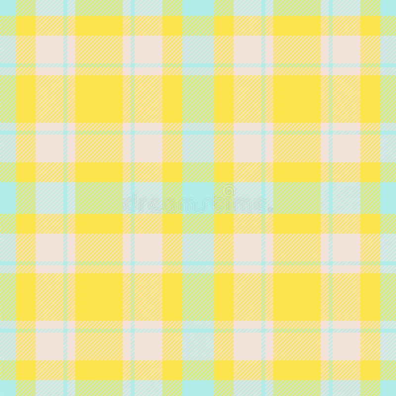 Plaid Seamless Pattern in Yellow. Check Fabric Texture Stock Vector ...
