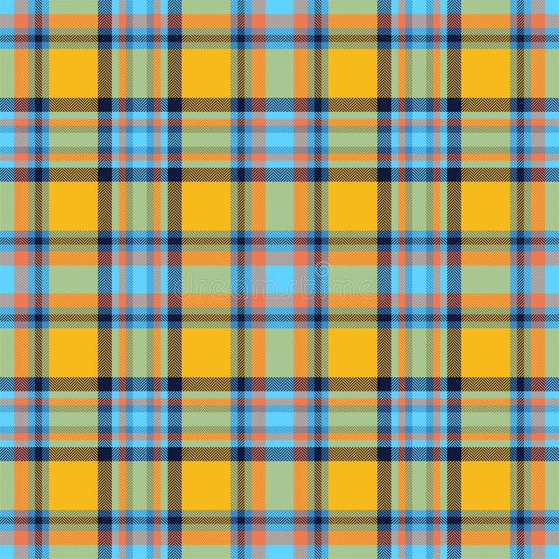 Plaid Seamless Pattern in Yellow. Check Fabric Texture Stock Image ...