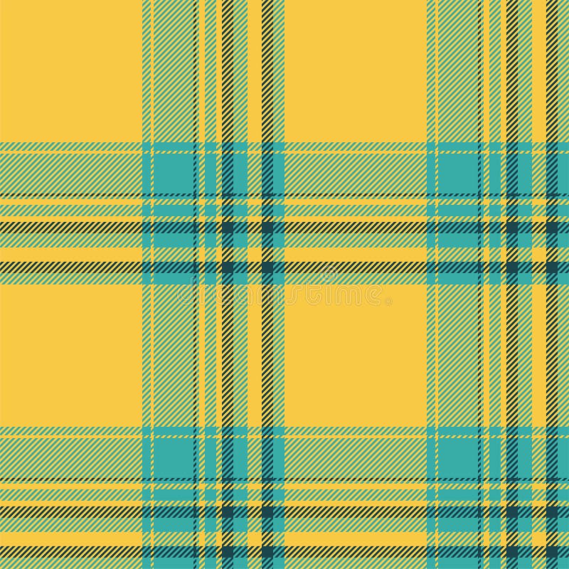 Plaid Seamless Pattern in Yellow. Check Fabric Texture Stock Vector ...