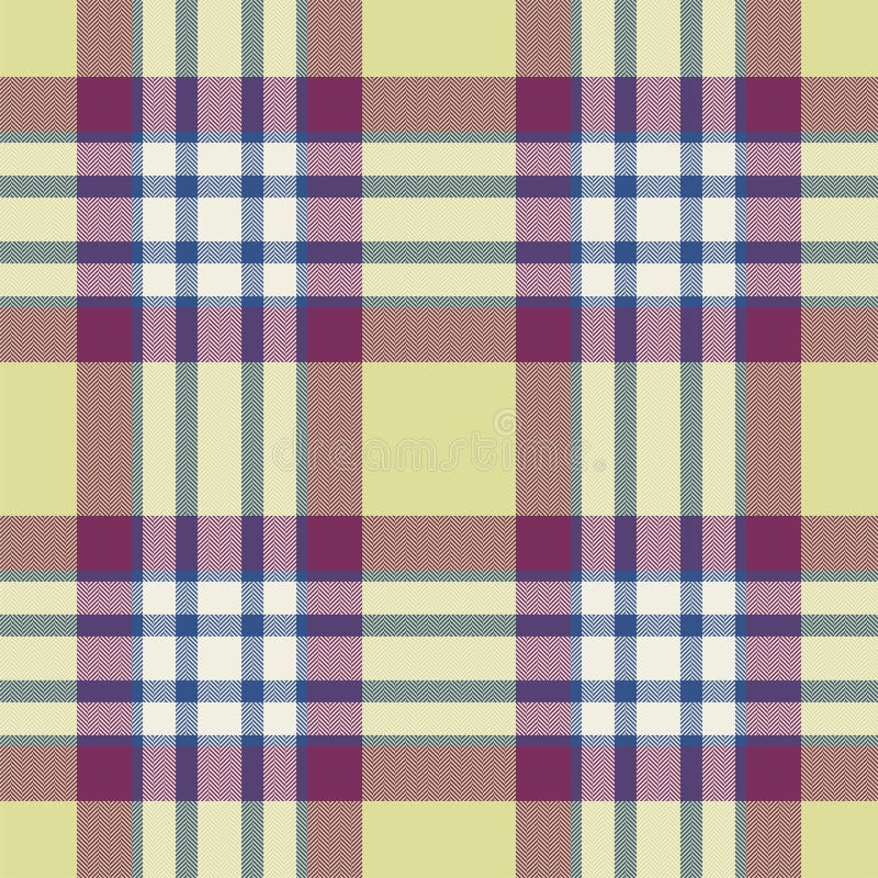 Plaid Seamless Pattern in Yellow. Check Fabric Texture Stock Vector ...