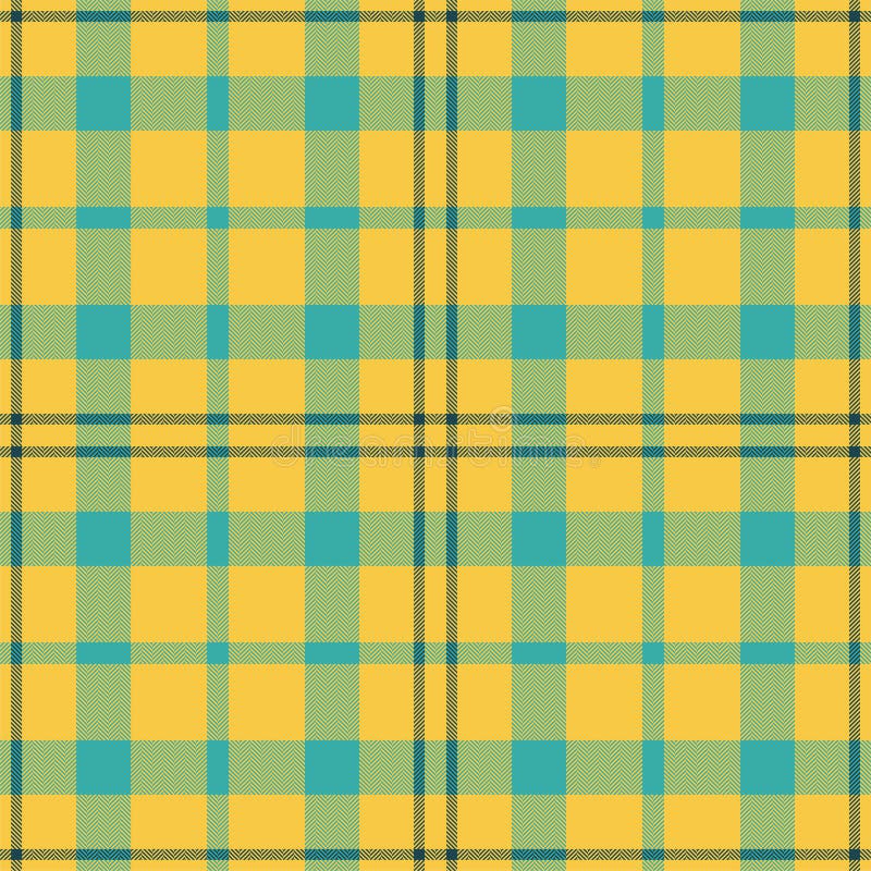 Plaid Seamless Pattern in Yellow. Check Fabric Texture Stock Vector ...
