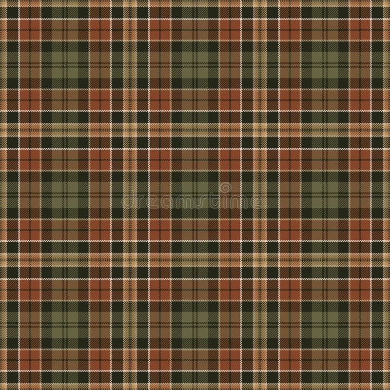 Earthy Autumn Plaid Check Seamless Pattern Stock Vector - Illustration ...