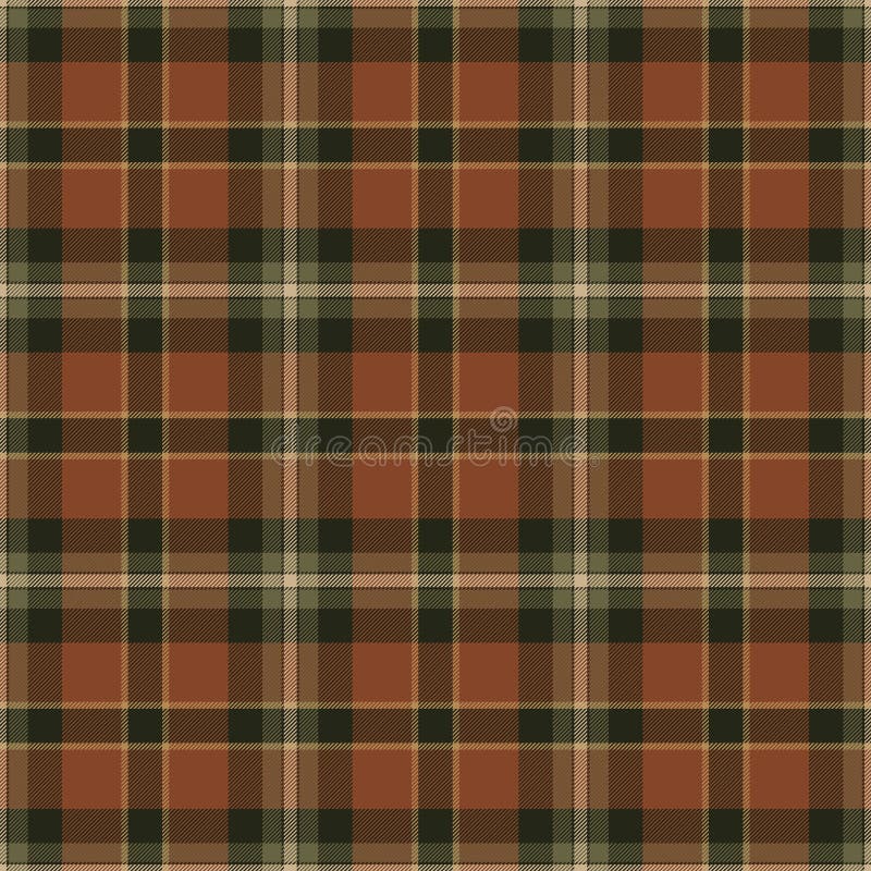 Earthy Autumn Plaid Check Seamless Pattern Stock Vector - Illustration ...