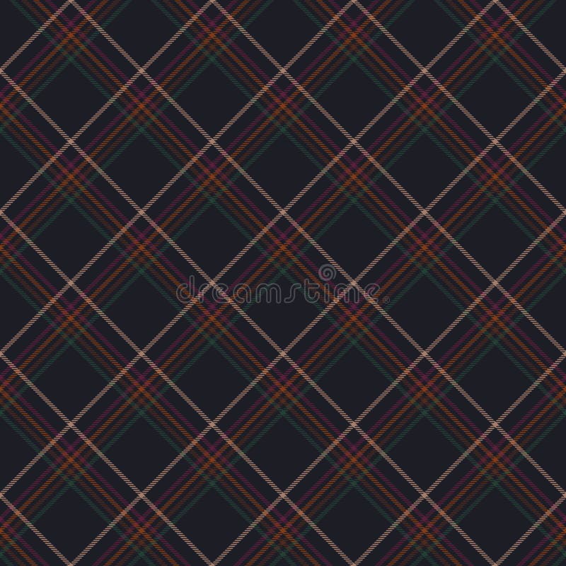 Dark Moody Autumn Plaid Check Seamless Pattern Stock Vector ...