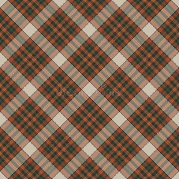 Harvest Time Autumn Plaid Check Seamless Pattern Stock Vector ...