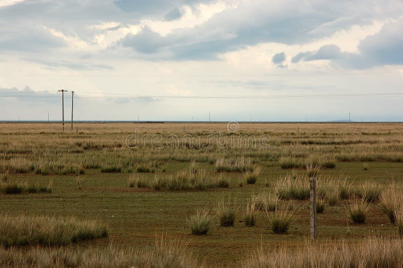 Desert Plain Under a Blue Sky Stock Photo - Image of africa, endless ...