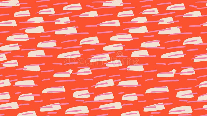 Plain Abstract Organic Shapes Seamless Pattern. Unique Forms Print on ...