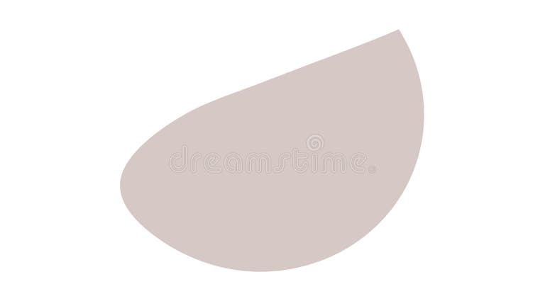 Plain Abstract Solid Oval or Droplet Shape Graphic Element Simple Form ...