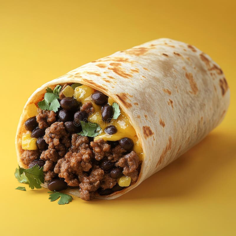 Plain Background Single Burrito Cheese Dip Stock Photos - Free ...