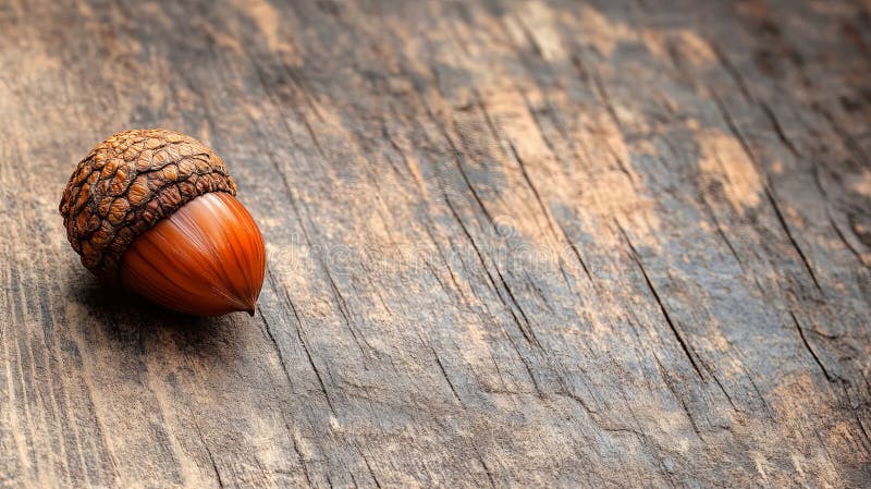 Plain Background with a Small Acorn and Space for a Message. Stock ...