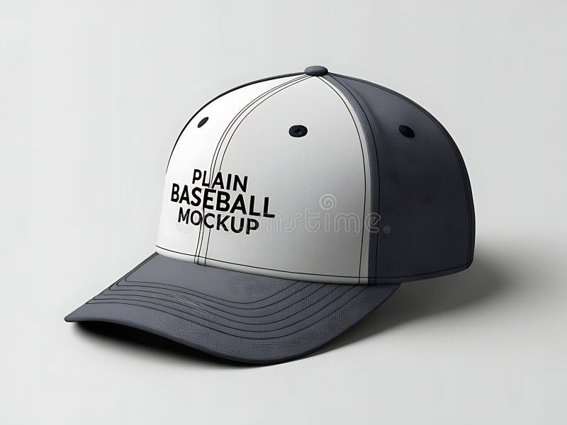Plain Baseball Cap Mockup Design Template Stock Photo - Image of ...