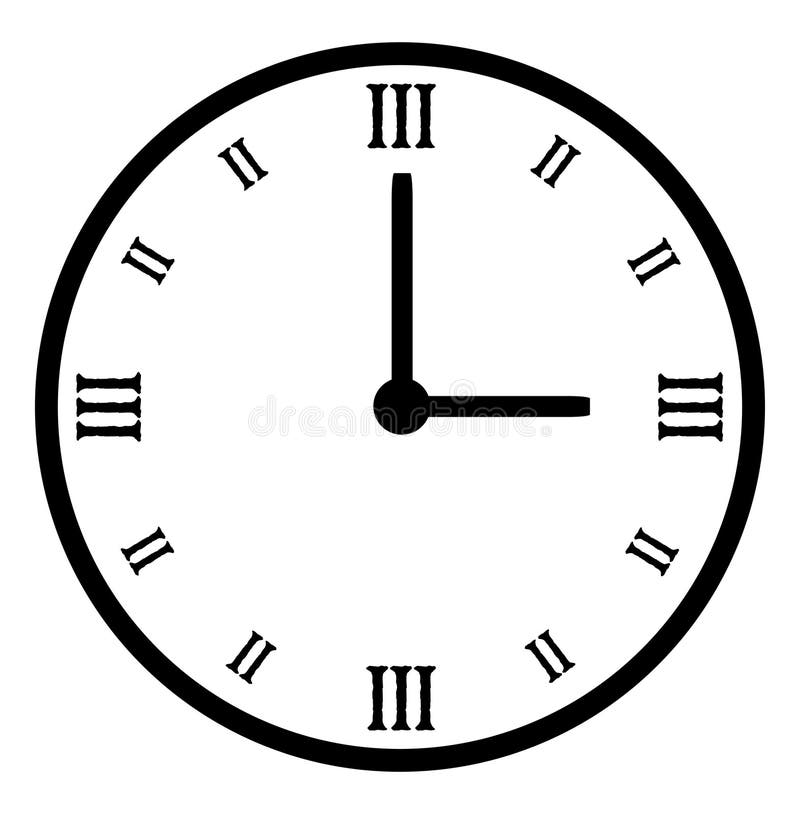 Plain black vector clock stock vector. Illustration of icon - 17214517
