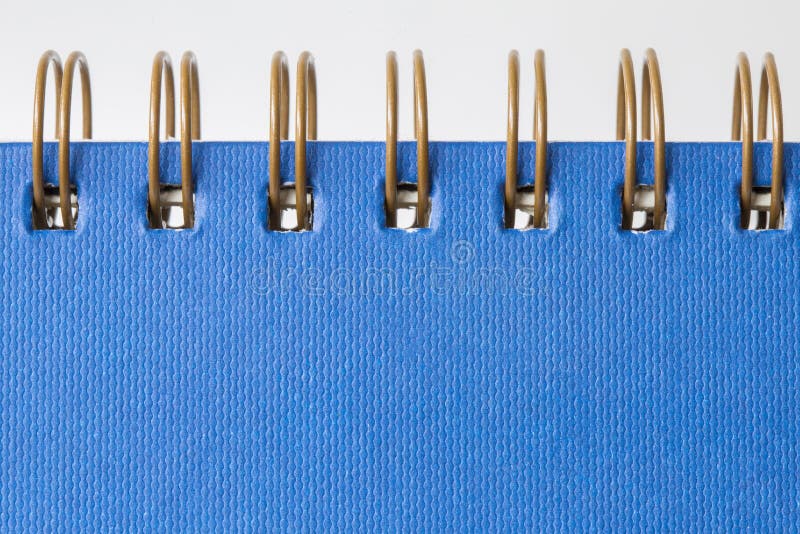 Plain Blue Cover Book Paper Note Pad With Spiral Bind Spine And Stock ...