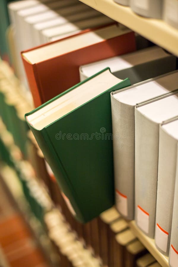 A Plain Book in a Bookshelf Stock Photo - Image of archive, green: 39915036