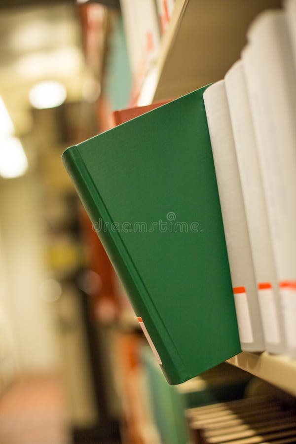 A Plain Book in a Bookshelf Stock Image - Image of hardcover, paper ...
