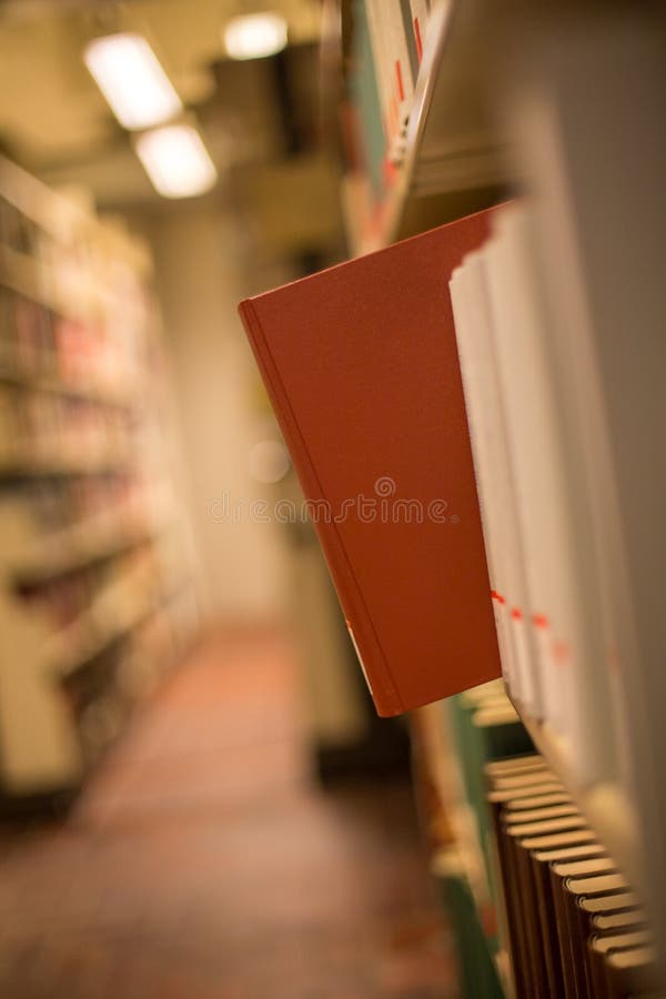 A Plain Book in a Bookshelf Stock Photo - Image of library, literary ...
