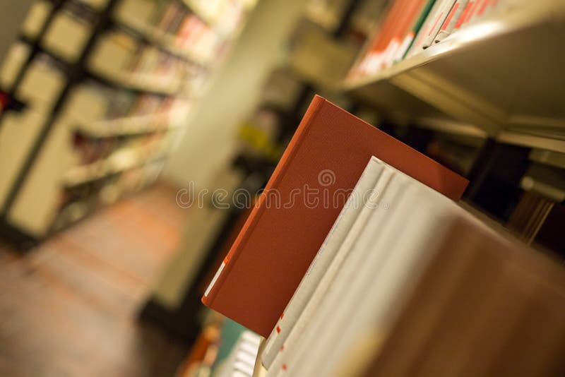 A Plain Book in a Bookshelf Stock Image - Image of library, culture ...