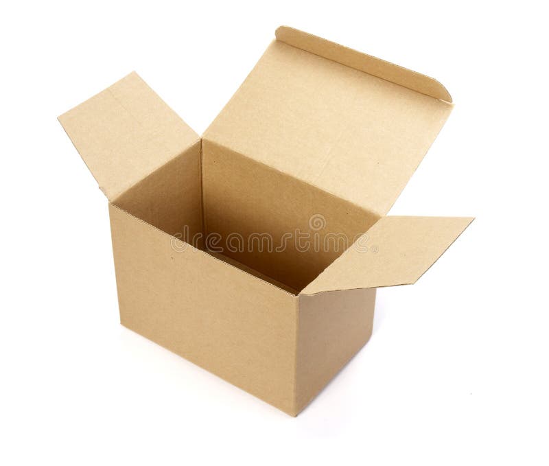 Open cardboard box stock photo. Image of white, open - 10702636