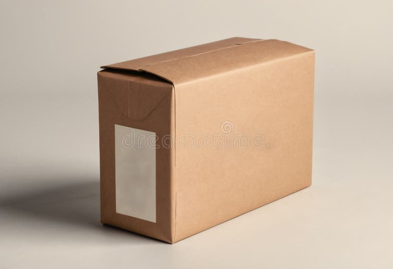 Plain Brown Cardboard Box for Shipping or Storage Stock Image - Image ...