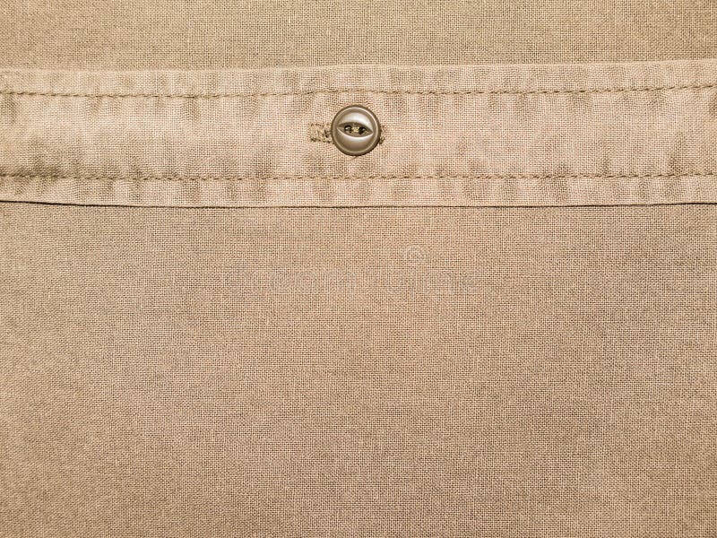 Plain Brown Cotton Shirt Texture with Button in Close Up Stock Photo ...