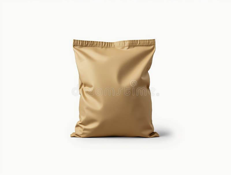 A Plain Brown Sack Sits Upright on a Smooth Surface Stock Illustration ...
