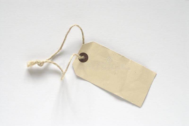 Plain brown tag stock image. Image of grunge, label, creased - 5504377