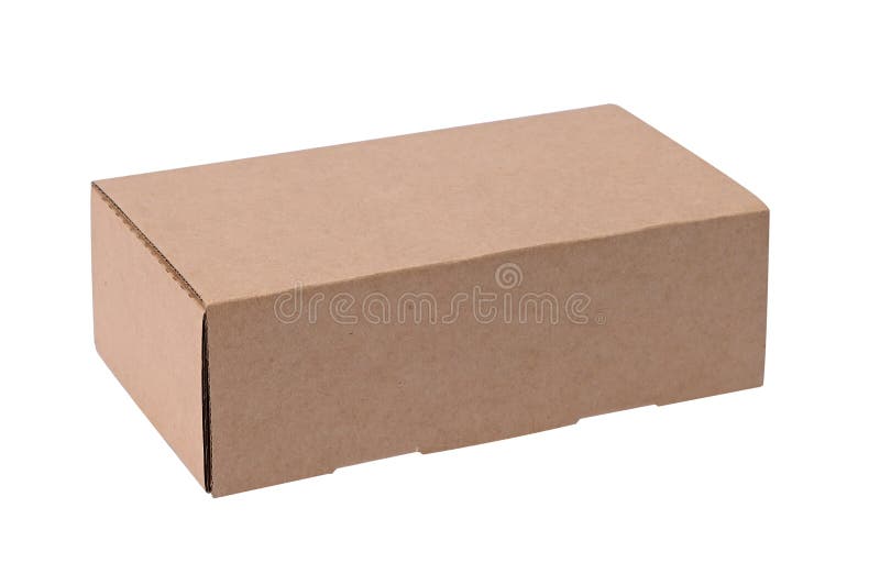 Plain Brown Unlabelled Cardboard Box Three Quarter View Stock Photo ...