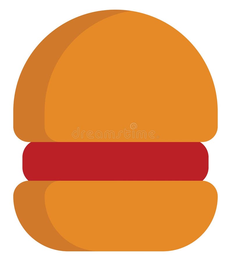 Plain burger, icon stock vector. Illustration of icon - 261070520