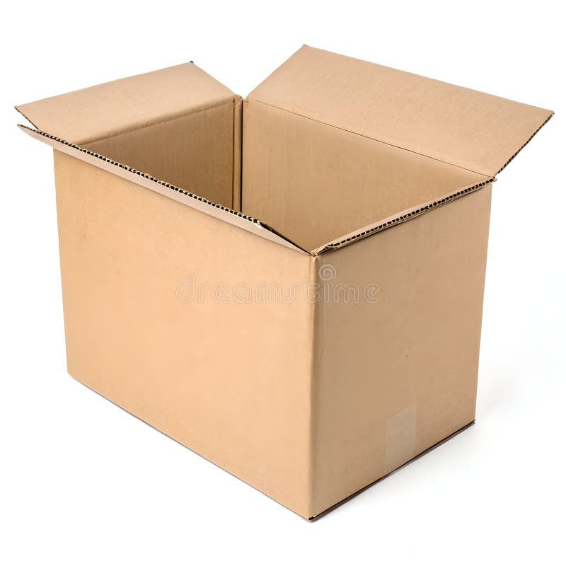 Plain Cardboard Box stock illustration. Illustration of packaging ...