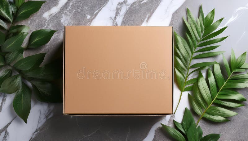 Plain Cardboard Box Mockup for Packing Goods Stock Illustration ...