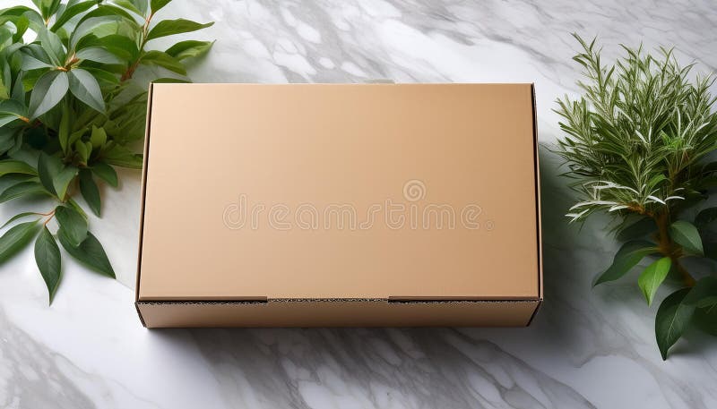 Plain Cardboard Box Mockup for Packing Goods Stock Illustration ...