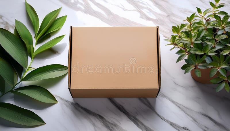 Plain Cardboard Box Mockup for Packing Goods Stock Illustration ...