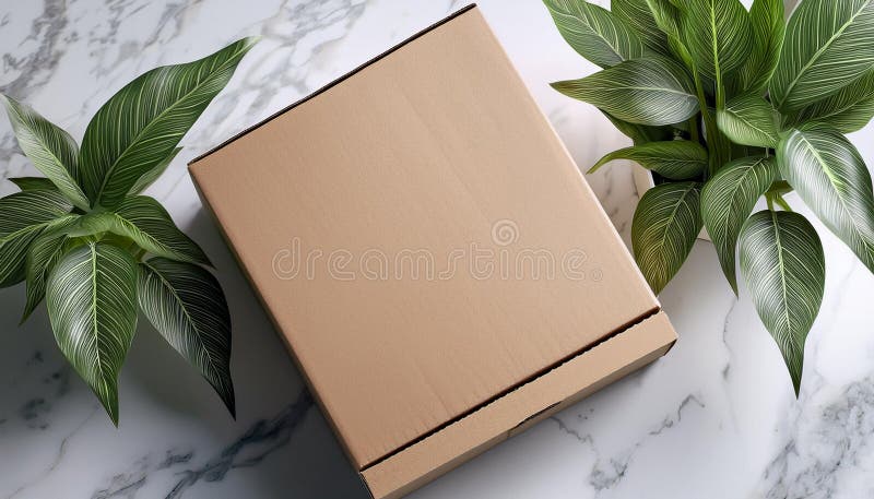 Plain Cardboard Box Mockup for Packing Goods Stock Illustration ...