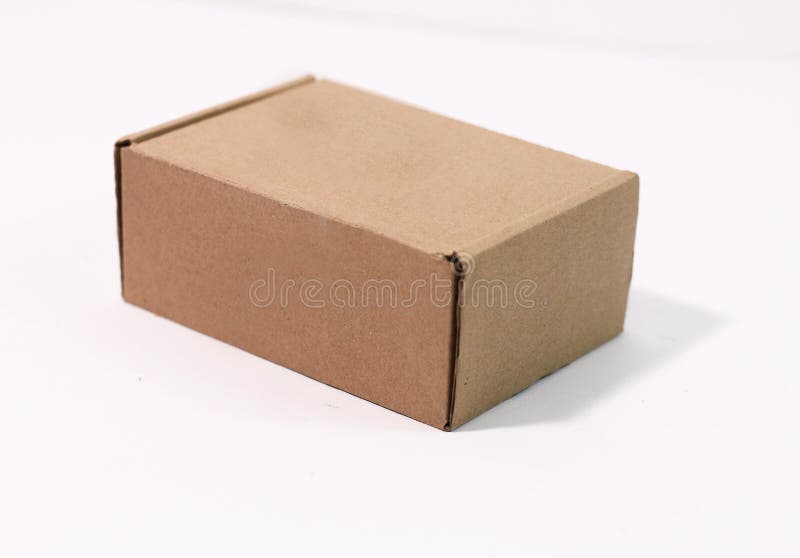 A Plain Cardboard Box on a White Background Stock Illustration ...