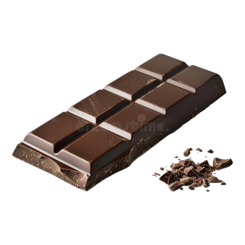 Plain Chocolate Slice on Transparent Background - Ai Generated Stock ...
