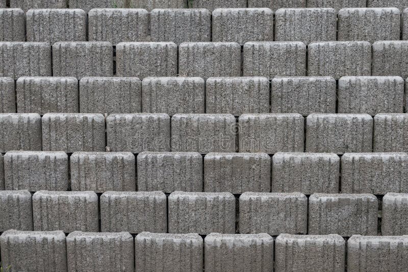 Plain Concrete Gray Blocks Wall Stock Photo - Image of gray, blocks ...