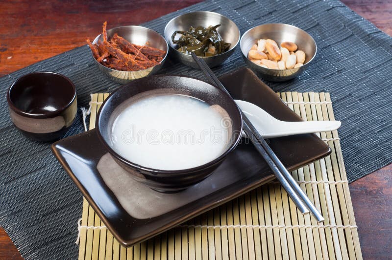 Plain Congee with Their Toppings Stock Image - Image of meat, china ...