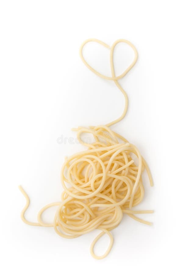 Plain Cooked Spaghetti Pasta on Fork with Swirl, on White Background ...