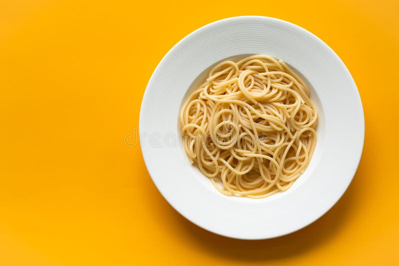 Plain Cooked Spaghetti Pasta No Topping Stock Photo - Image of ...