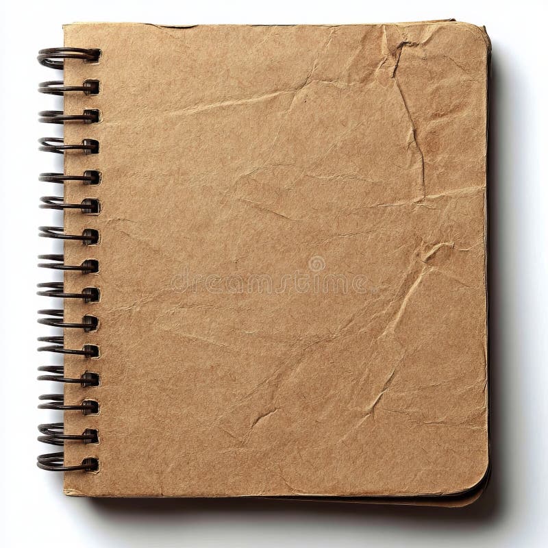 A Plain-covered Spiral-bound Notebook Has Been Cut Out from a White ...