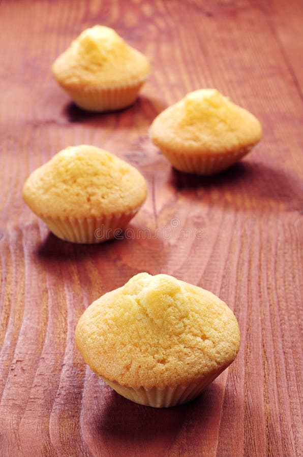 Plain Cupcakes on a White Plate Stock Photo - Image of baked ...