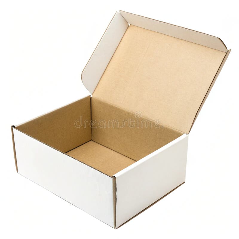 Empty Box Isolated on White Background Stock Illustration ...