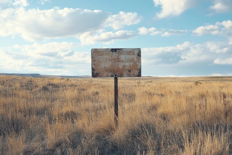 Plain Field Sign stock image. Image of marker, prairie - 362201847