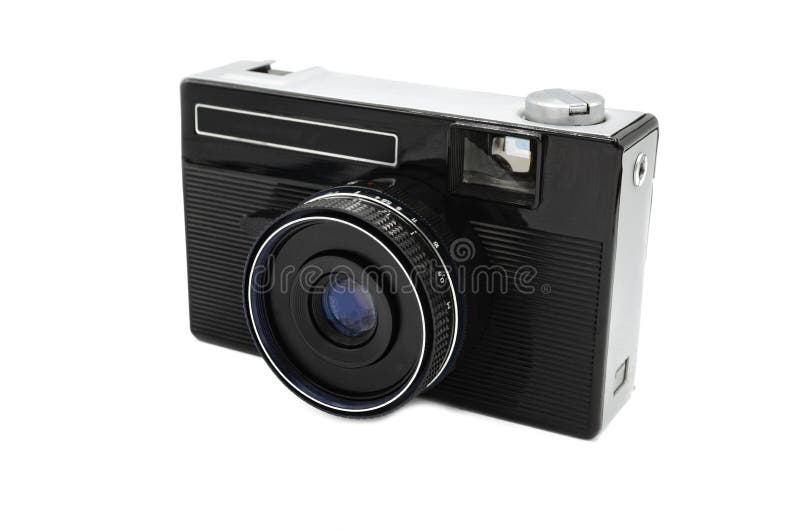 Plain Film Camera Isolated on White Stock Photo - Image of film, camera ...