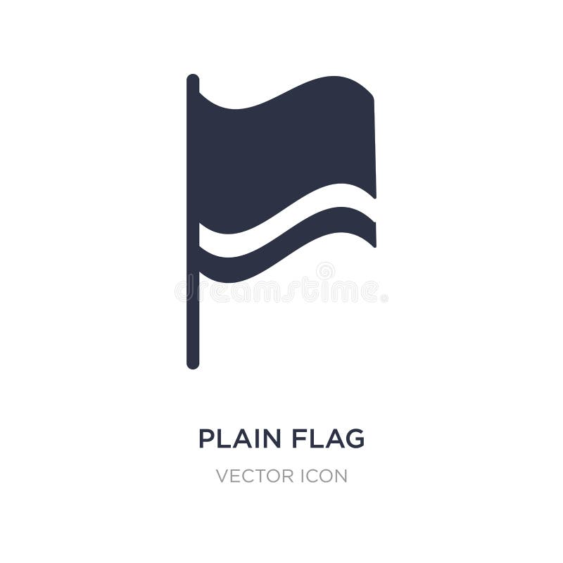 Plain Flag Icon on White Background. Simple Element Illustration from ...
